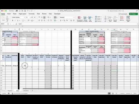 How to use this custom BACB CEU & CPBAO CPD tracker