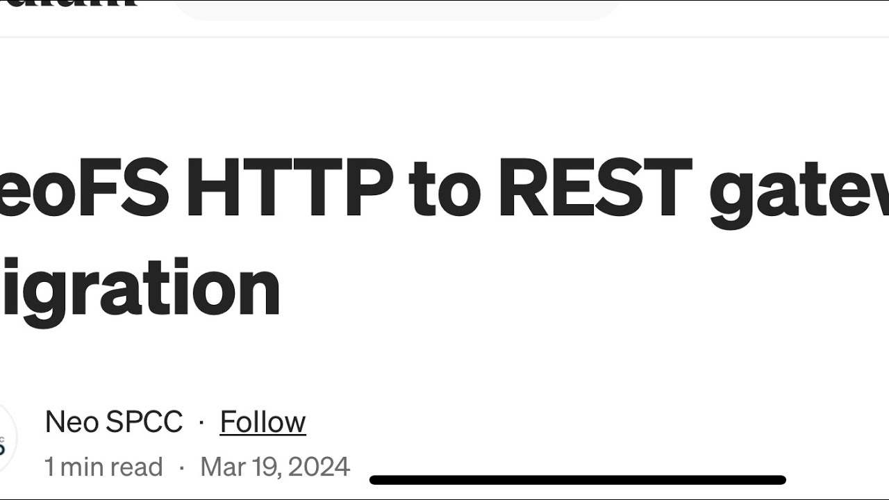 Goodbye HTTP Gateway — Hello REST: How to Migrate + Monitor NeoFS with Neo Exporter v0.14.0