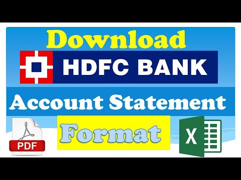 How to download hdfc bank statement through Net Banking in PDF & Excel Format