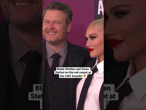 Blake Shelton and Gwen Stefani on the red carpet at the 2023 #CMTAwards