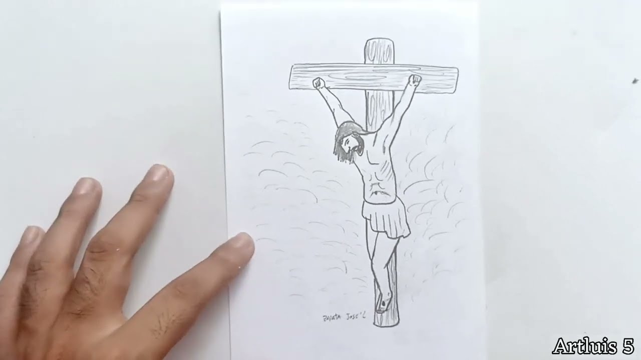 How to draw JESUS CRUCIFIED
