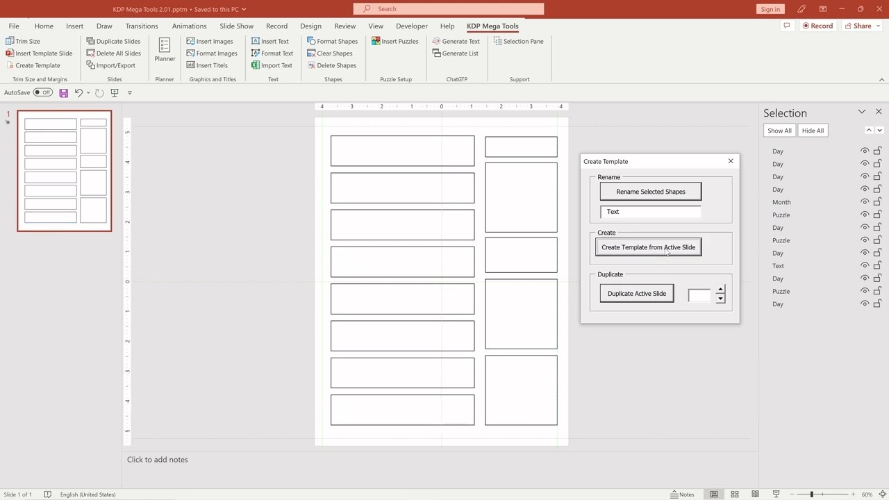 KDP Mega Tool - Design your own template
