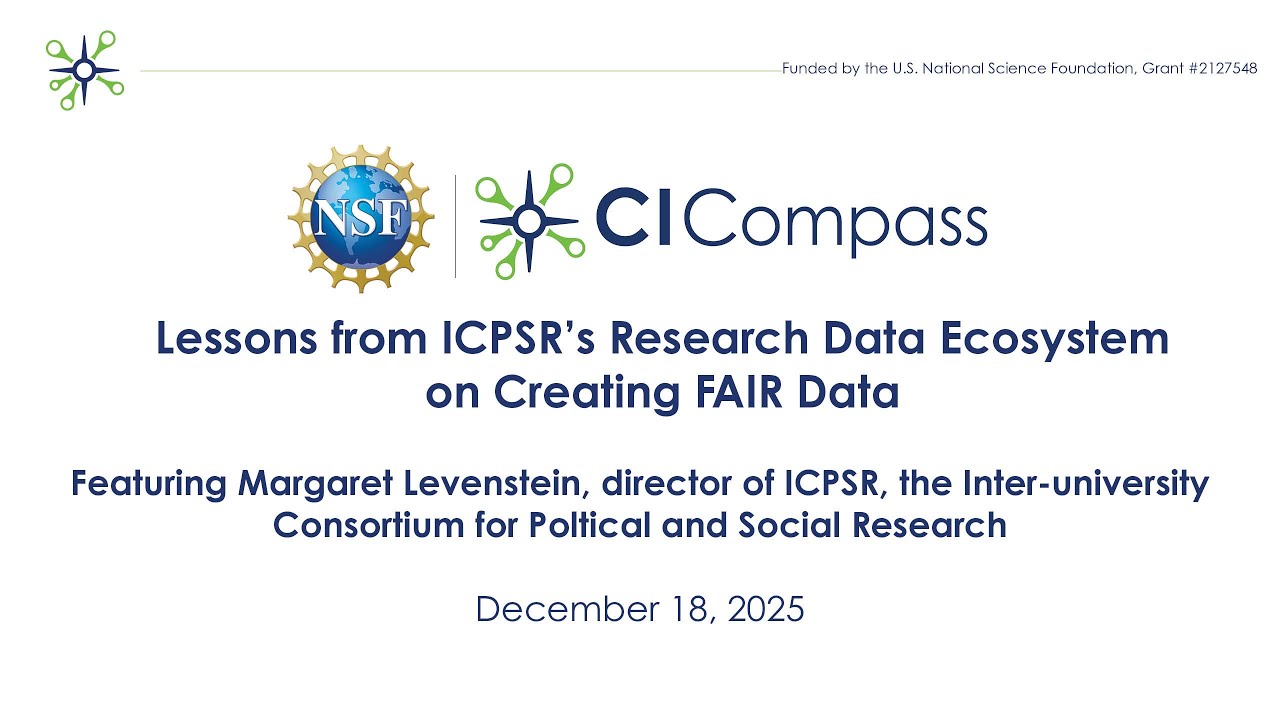 Webinar: Lessons from ICPSR's Research Data Ecosystem on Creating FAIR Data ft. Margaret Levenstein