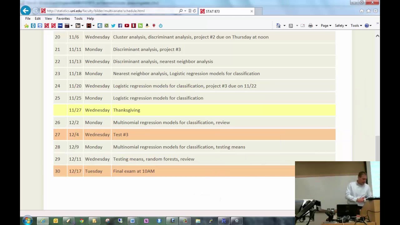 Applied Multivariate Statistical Analysis - Class #20