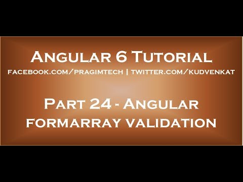 Learn Angular formarray validation - Mind Luster