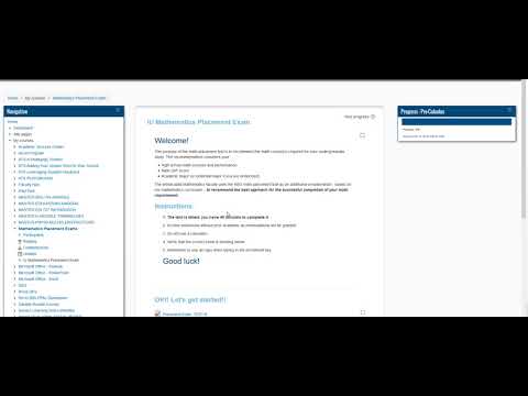 Math Placement Exam Walkthrough