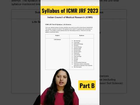 ICMR JRF Syllabus #short #icmr #syllabus