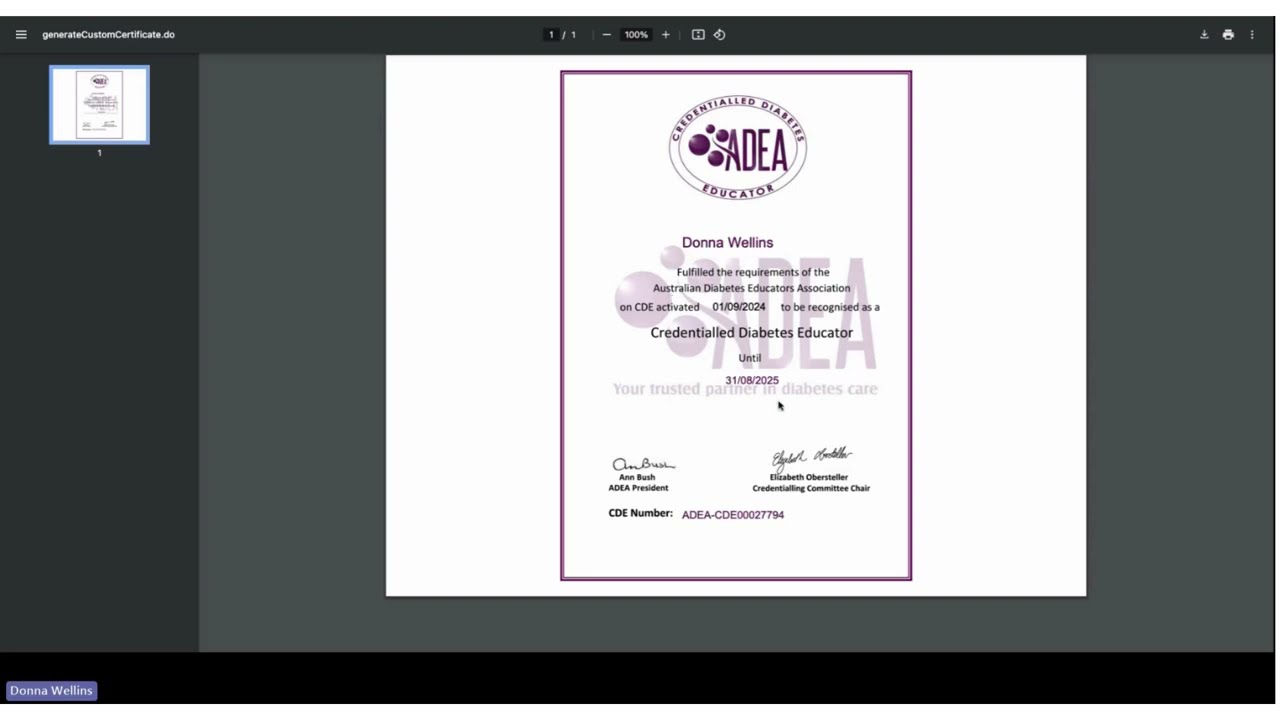 Accessing your CDE certificate on the ADEA Learning Management Platform