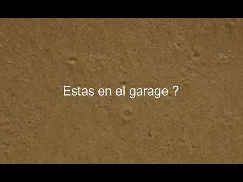 How to say Are You In The Garage in Spanish