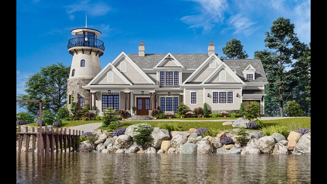 COASTAL HOUSE PLAN 699-00370 WITH INTERIOR