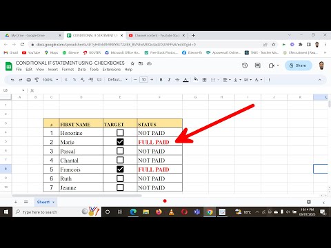 Conditional "IF" statement using CHECKBOXES in Google sheets