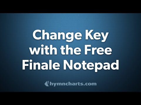 Change Key with the Free Finale Notepad