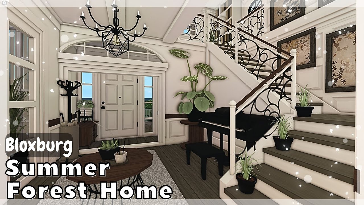 BLOXBURG: Summer Forest Home Speedbuild (interior + full tour) Roblox House Build