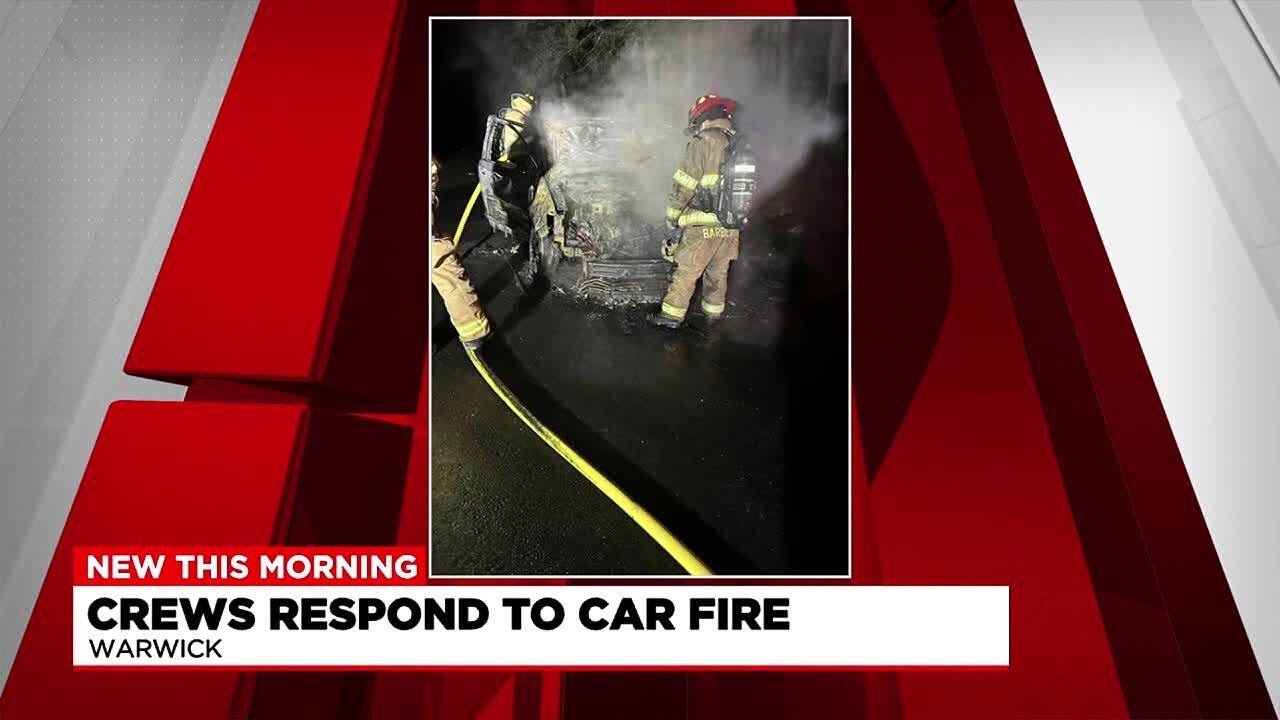 Warwick crews respond to car fire