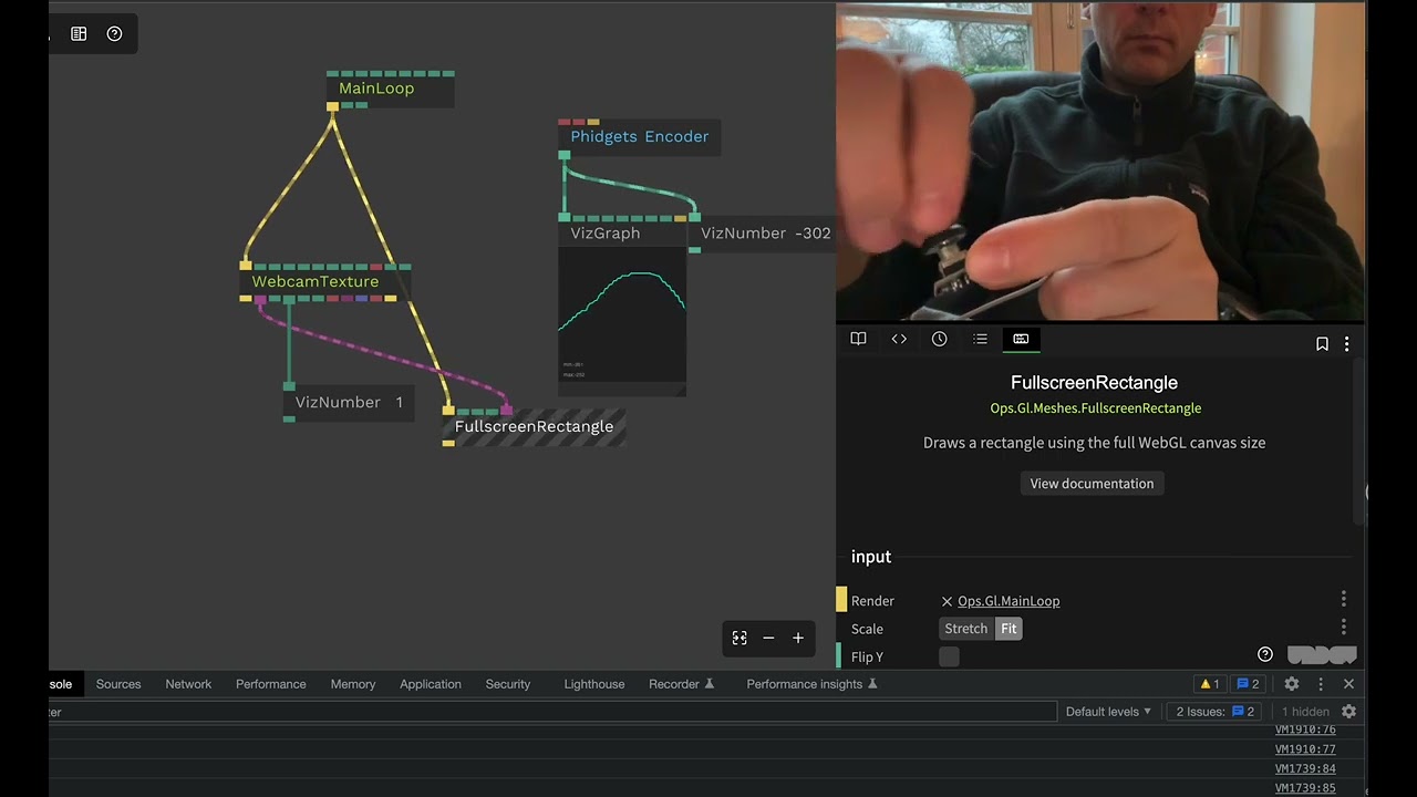Phidget Encoder in cables.gl