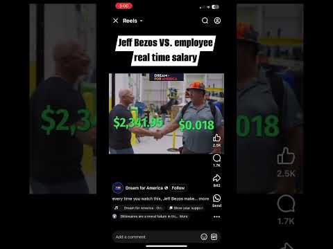 Jeff bezos vs employee salary per second worth #epicfail #mistakes #bezos #wasteful #replaced