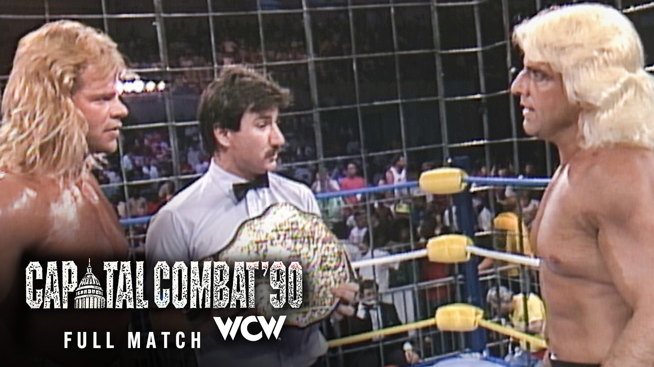 FULL MATCH: Ric Flair vs. Lex Luger | NWA World Title Steel Cage Match: WCW Capitol Combat 1990