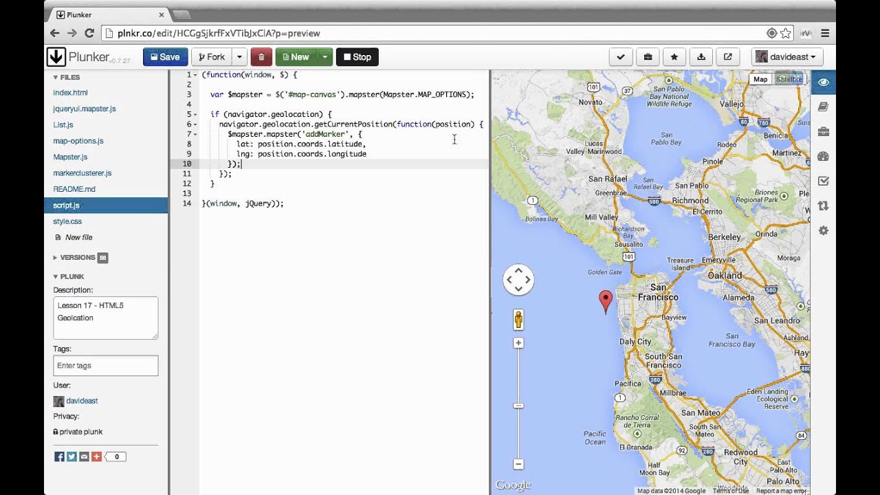 Custom Interactive Maps with the Google Maps API 17 HTML5 Geolocation