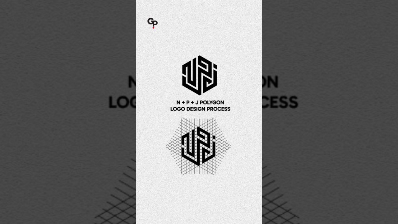 N + P + J Polygon Logo Design Process | Adobe Illustrator Tutorial #logodesign #adobeillustrator