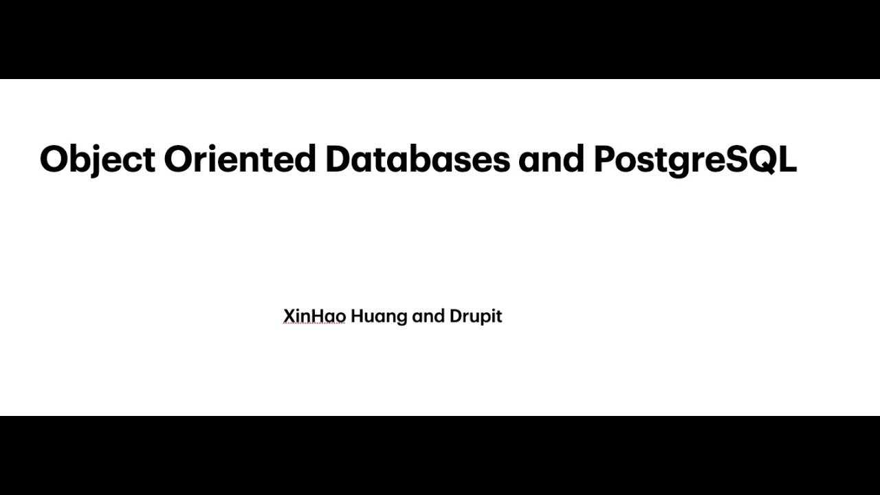 Research project: Object oriented databases and PostgreSQL