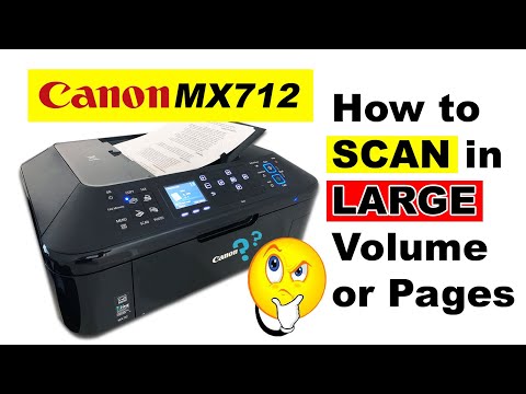 How to scan in Canon Pixma MX712 in large documents in Windows 10 | How to use the Scan feeder