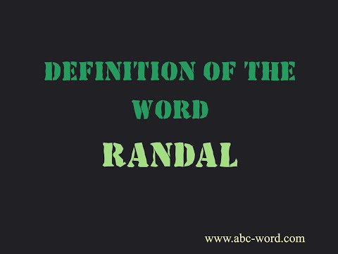 Definition of the word "Randal"