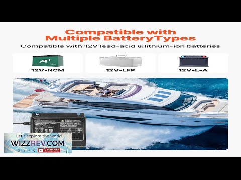 2 Bank 10A 12V Smart Marine Battery Charger Onboard IP68 Waterproof Boat RV Review