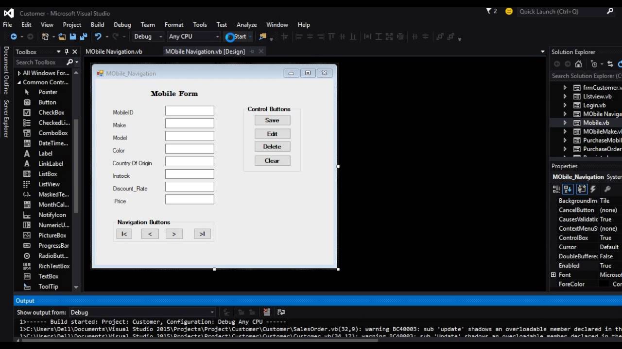 Visual Basic - Add, Delete, Edit buttons