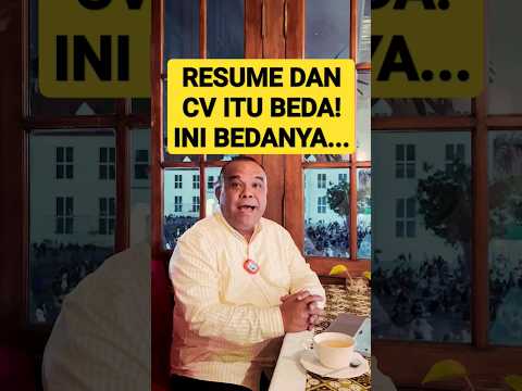 Resume dan CV itu Beda! Ini Bedanya.. #lamarankerja #resume #tipskarir #freshgraduate #tipsbikincv