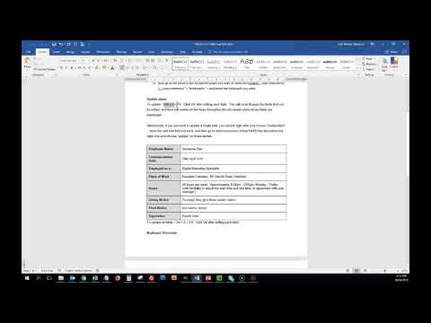 How to Create Fillin Fields in Microsoft Word - Office 365