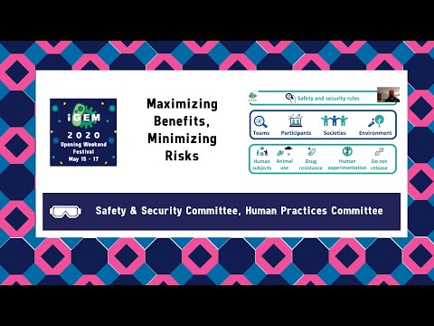 Maximizing Benefits, Minimizing Risks - iGEM 2020 Opening Weekend Festival