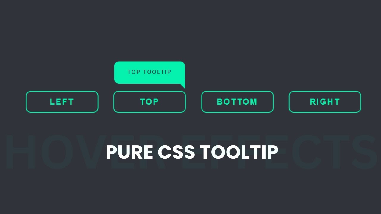 Create Tooltip Using HTML and CSS | CSS Tooltip