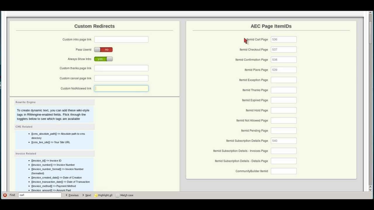 AEC Settings Part 6 - Page Customization Tab