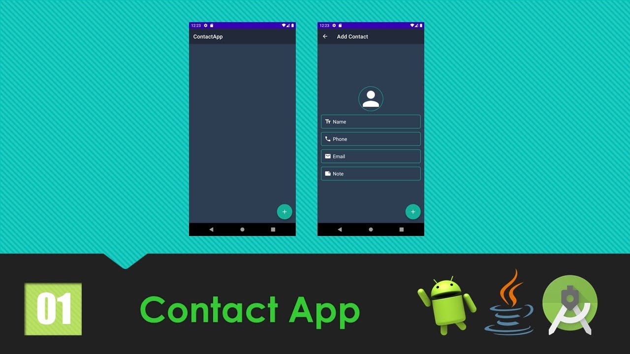 Contact App | Tutorial 1: Project Setup & Primary Design | SQLite |Java | Android App Development