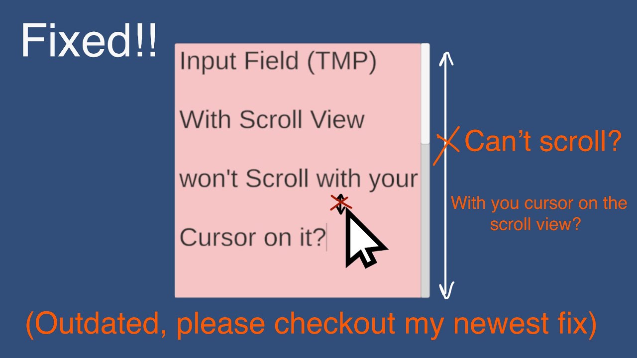 Unity Scrollable TMP_InputField fix!! Using scroll view and a custom script! (Outdated fix)