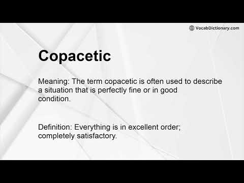 Copacetic Meaning