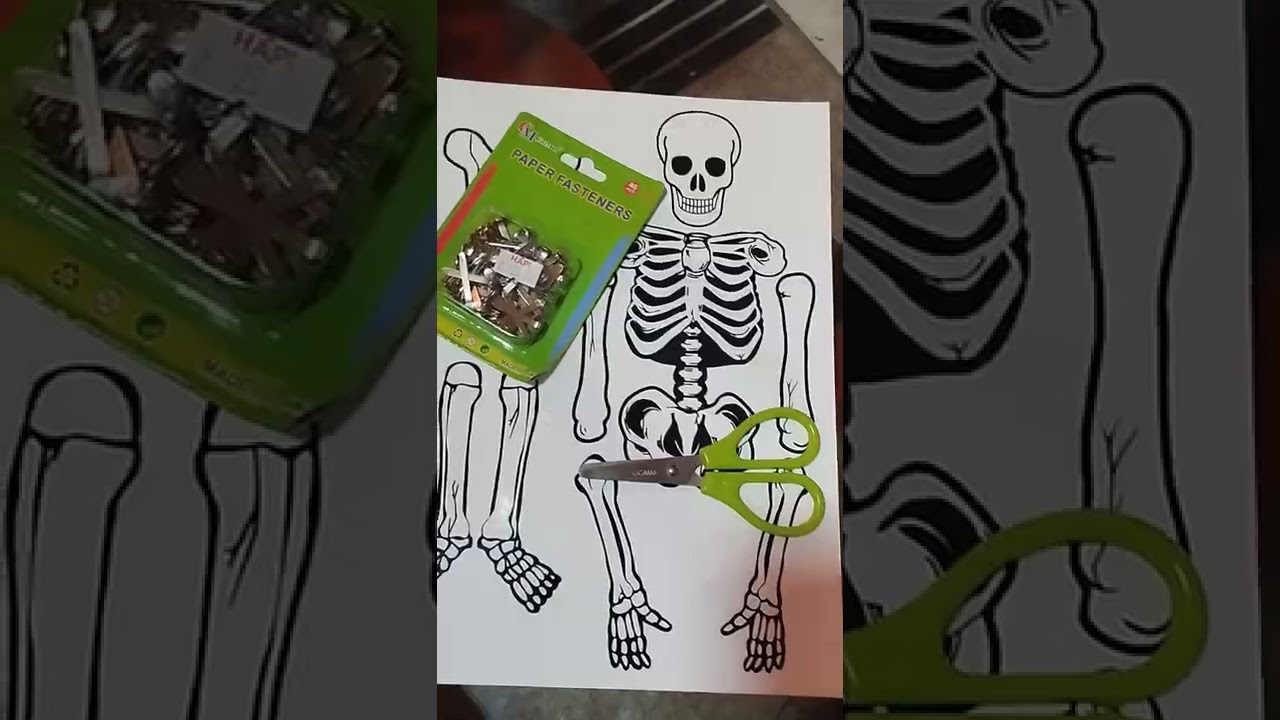 Making a working moving skeleton worksheet for my science project
