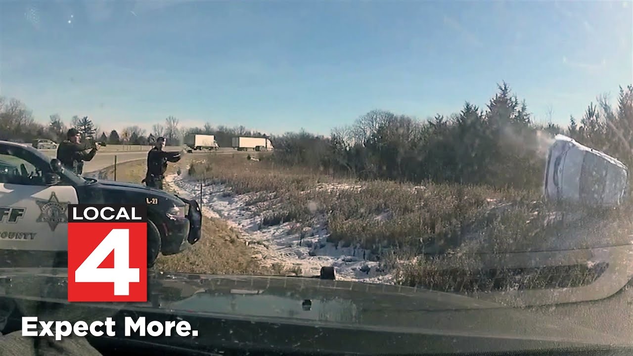 Fugitive arrested after 100 mph chase on I-96 ends in crash