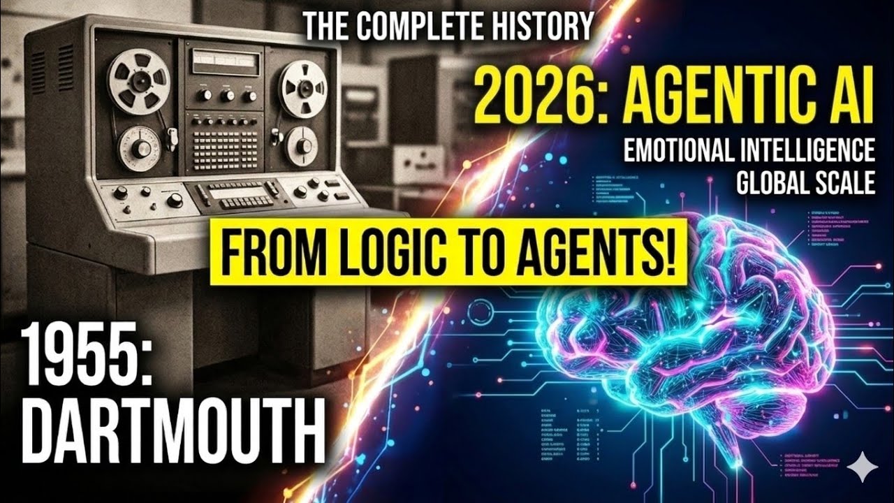 AI Evolution - From Logic Gates to Agentic Systems (1955-2026)