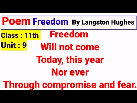 Class 11 English Unit 9 | Poem: Freedom | Line-by-Line Urdu Translation | Revised Edition 2025