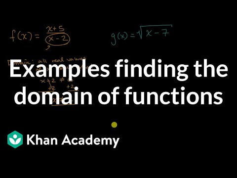 Examples finding the domain of functions