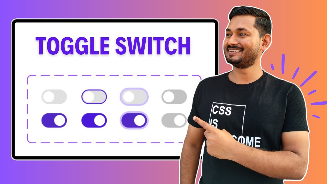 Animated Toggle Switch Button | On Off Button Using HTML And CSS Only