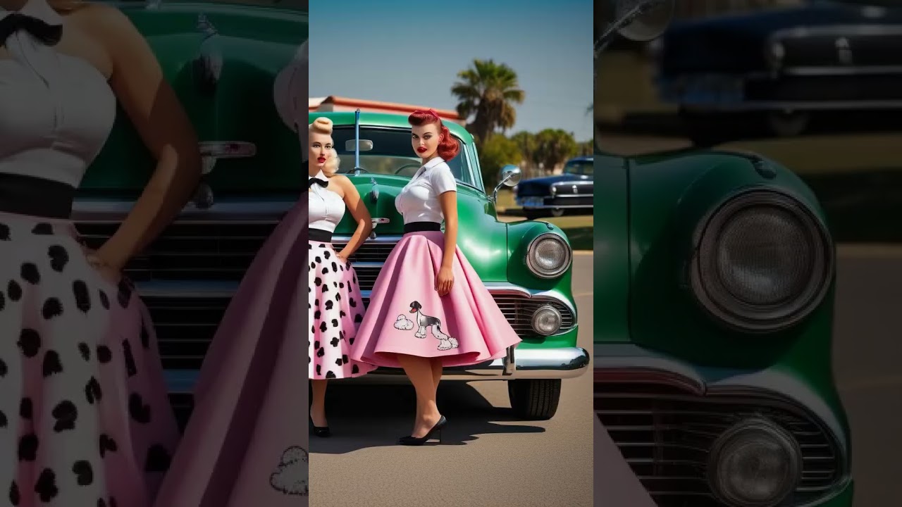1950s American women s poodle skirt with appliqué