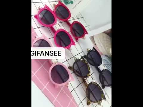 Children Sunglasses Cat Eye Vintage 2021 Kids Girl Boy Cute Eyewear Baby Shades Goggles UV400