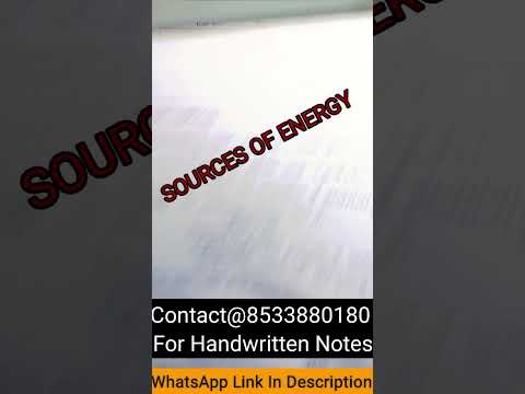 Sources of energy Handwritten Notes pdf class 10th Science Handwritten Notes physics science notes