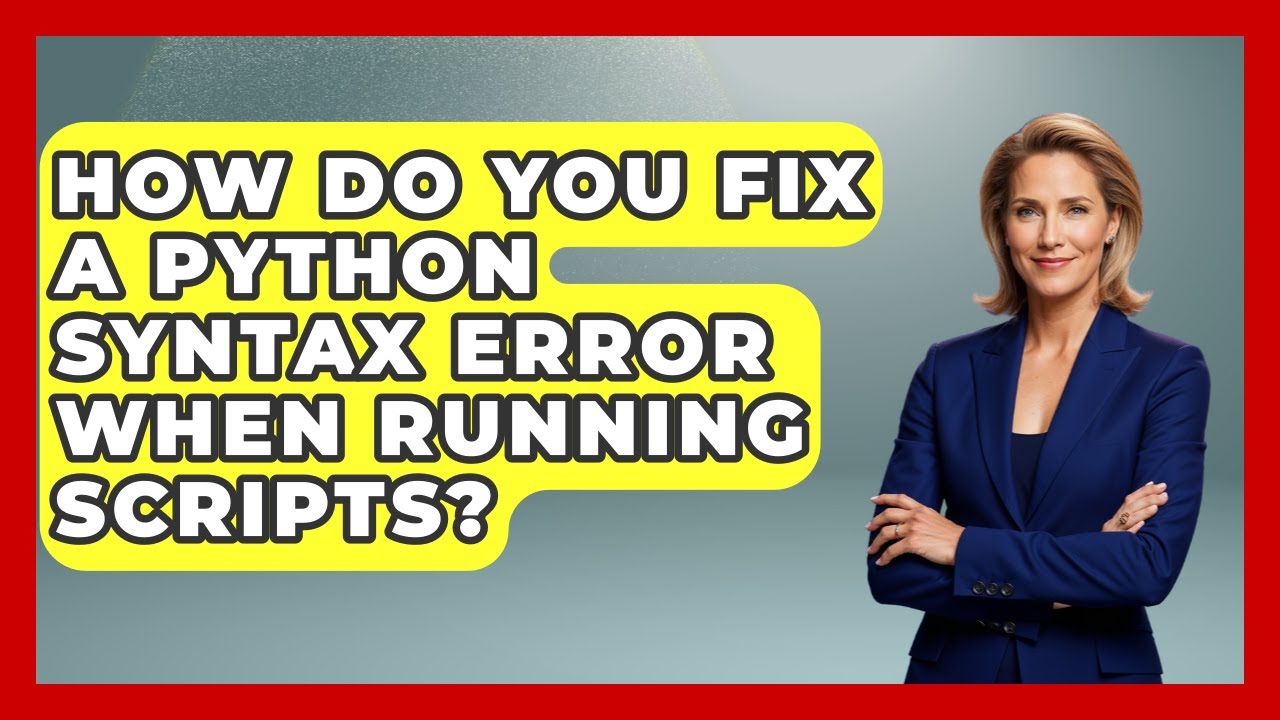 How Do You Fix A Python Syntax Error When Running Scripts? - Python Code School