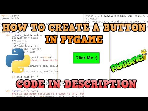 Learn How to Create a Button in Pygame CODE IN DESCRIPTION - Mind Luster