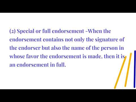 What are the types of endorsement?