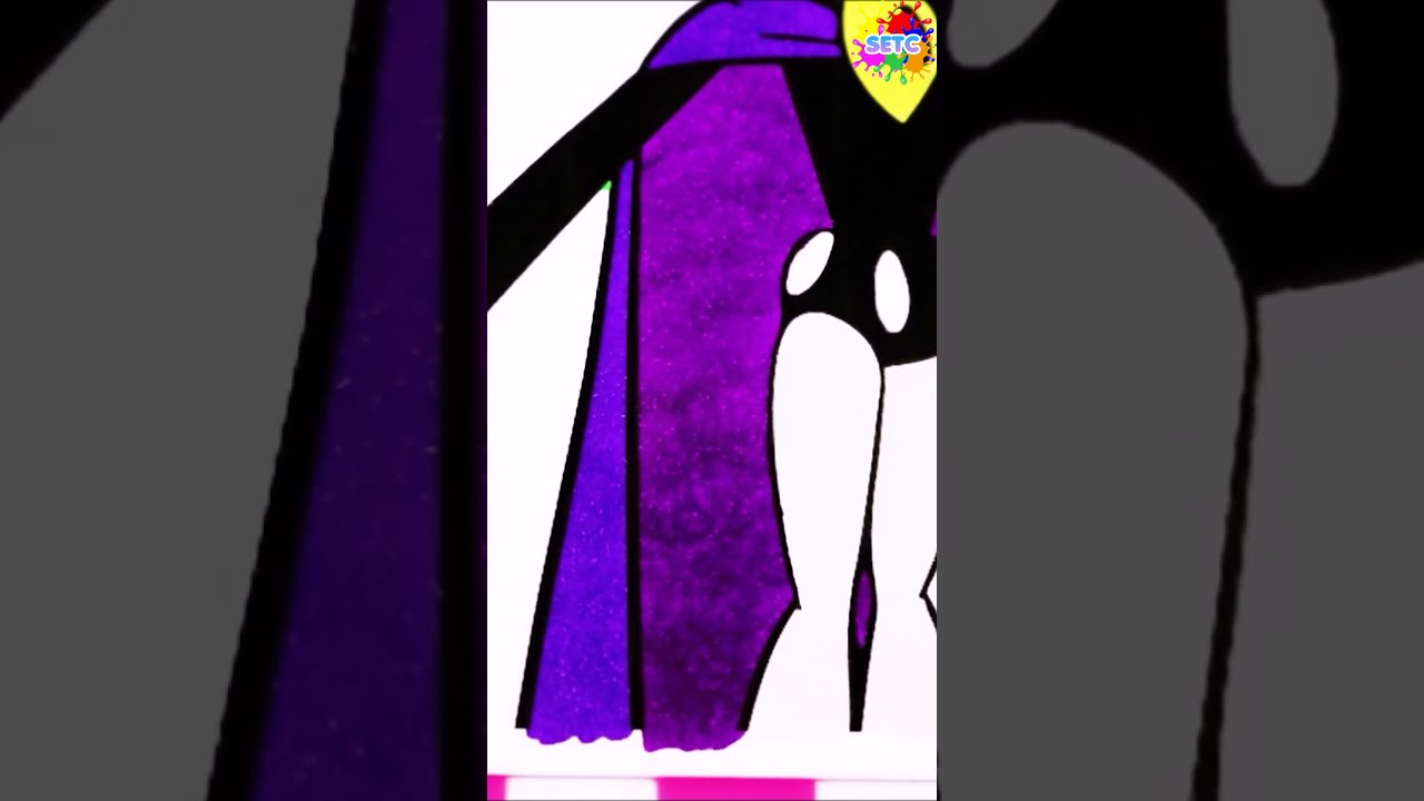 Teen Titans Go! Raven and Beast Boy Colouring Page - SETC #shorts