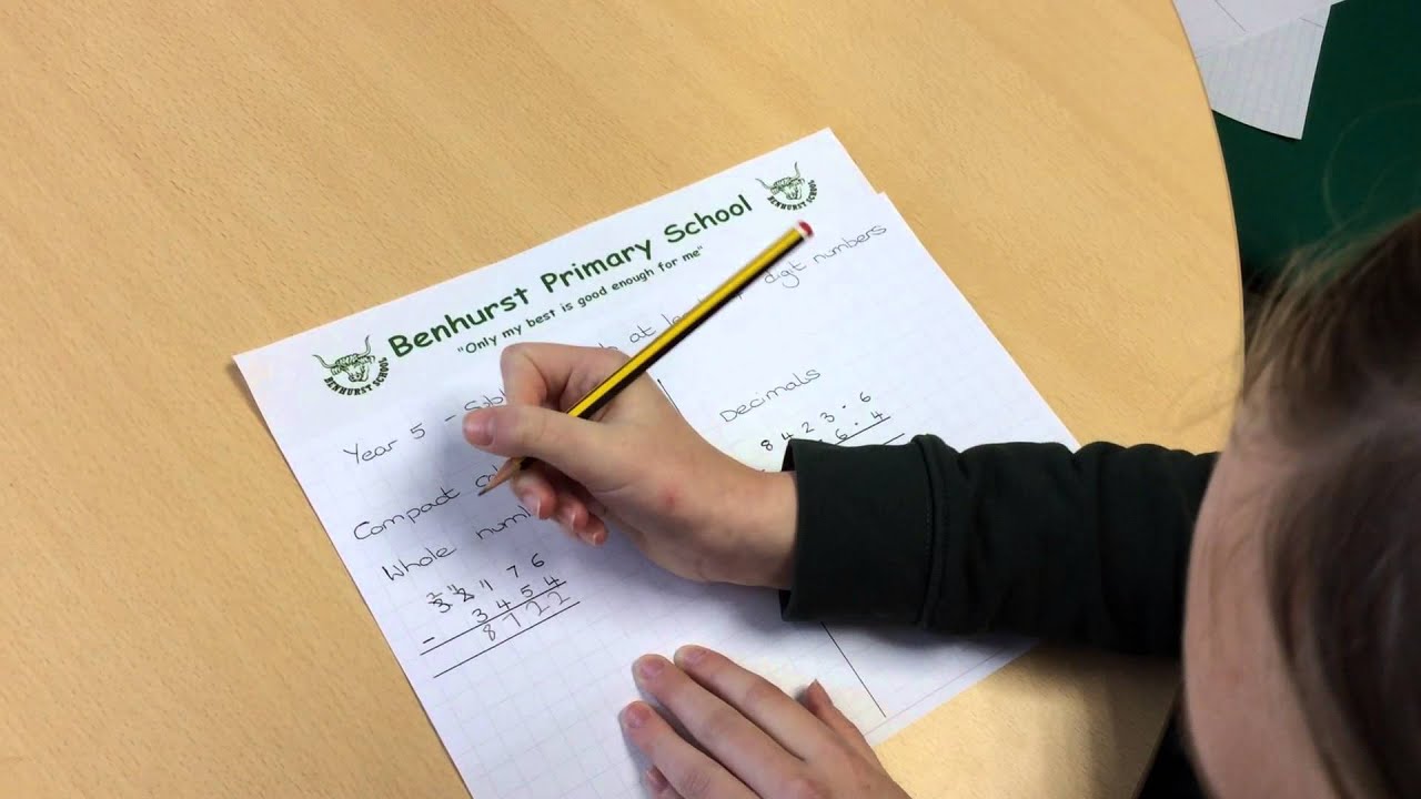 Benhurst Primary School Year 5 Subtraction Methods